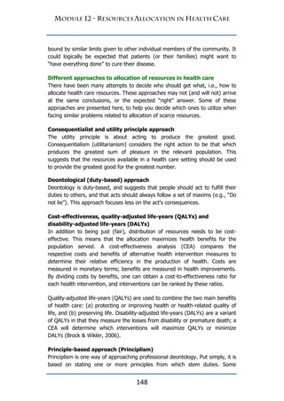 MODULE 12 - RESOURCE ALLOCATION IN HEALTH CARE | PDF