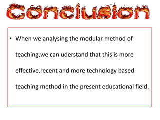 Modular Method Of Teaching