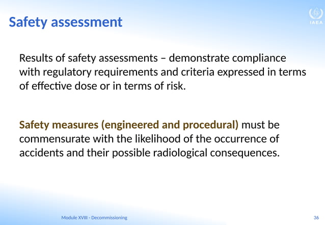 IAEA basic training Module-18 Decommissioning.pptx | Environment | Science