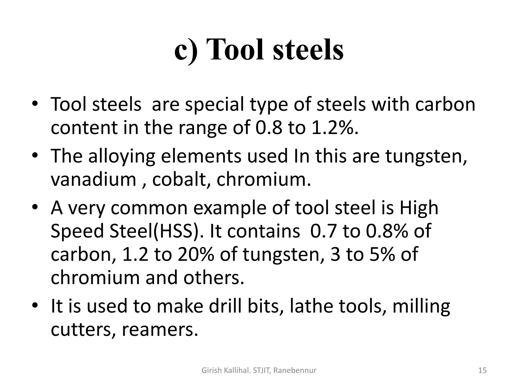 Properties, Composition and Industrial Applications of Engineering ...