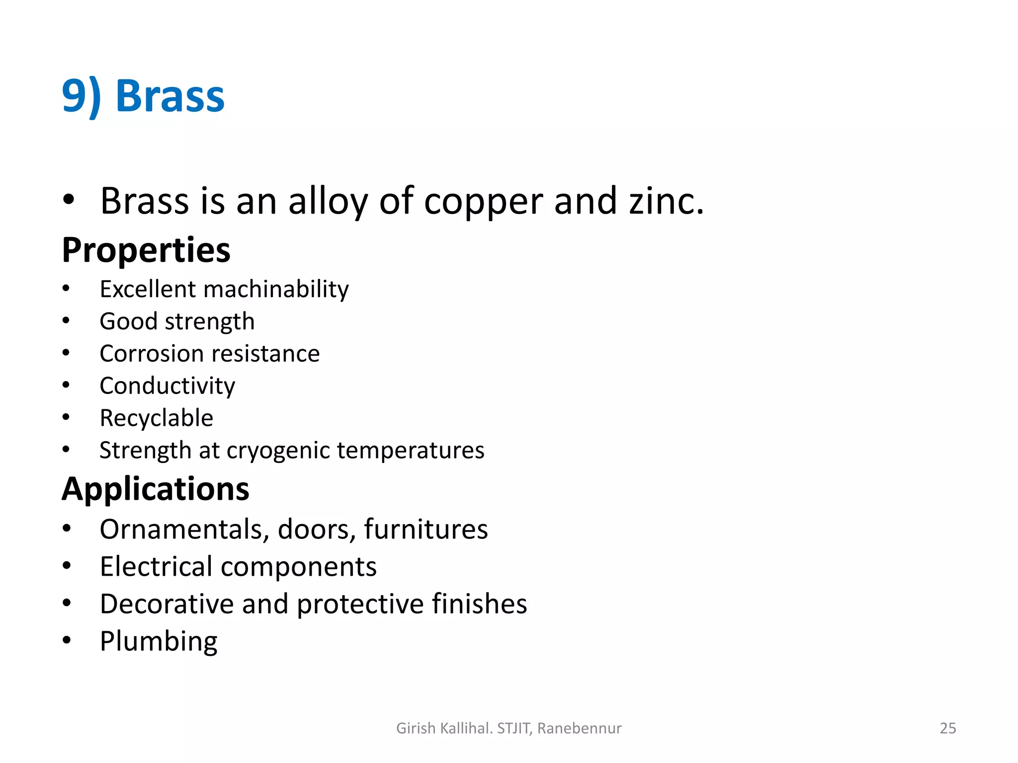 Properties, Composition and Industrial Applications of Engineering ...