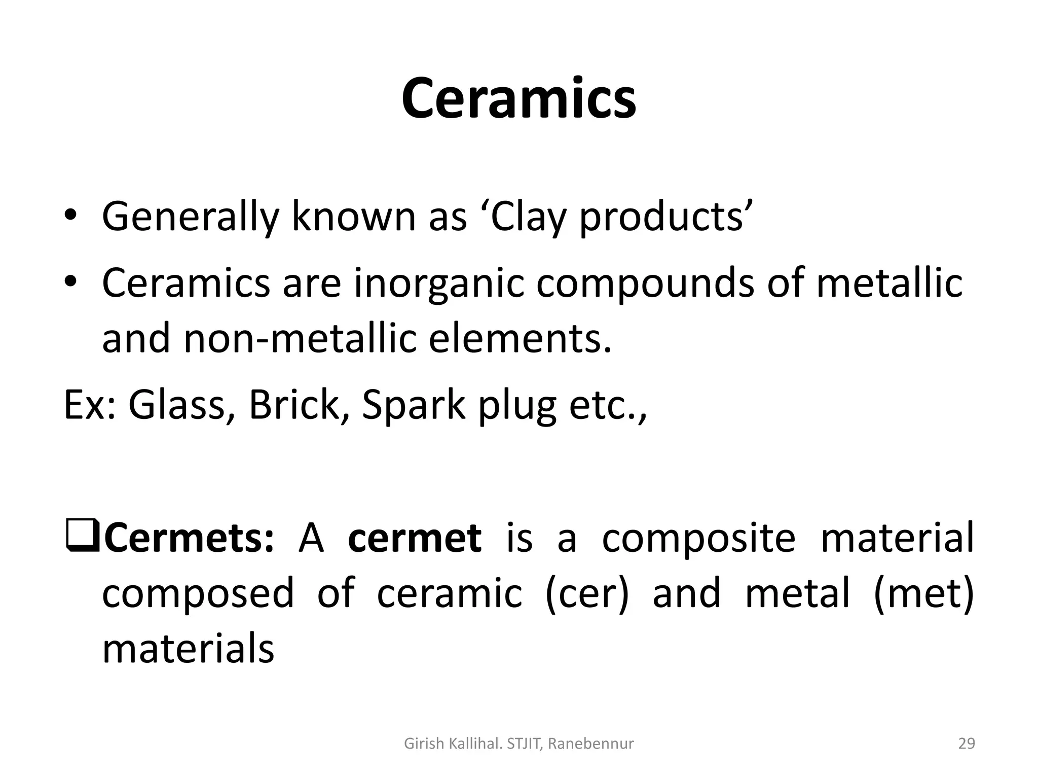 Properties, Composition and Industrial Applications of Engineering ...