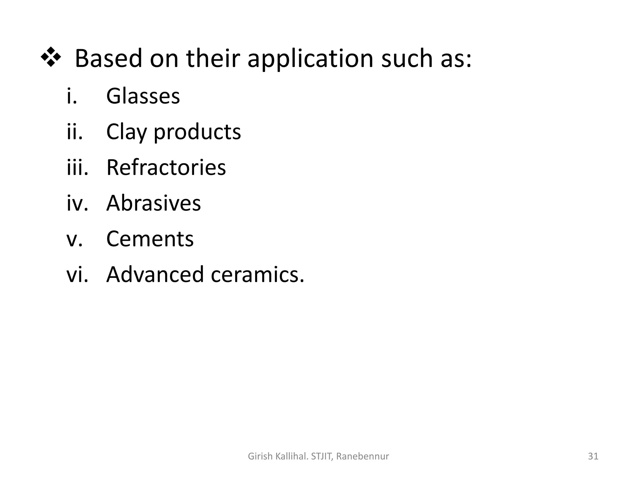 Properties, Composition and Industrial Applications of Engineering ...