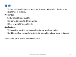 Properties, Composition and Industrial Applications of Engineering ...