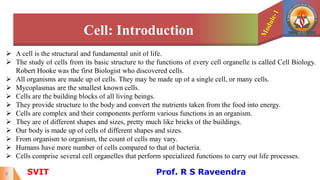 Module-1 Bio for Engineering, CELL-Basic unit of life | PPTX