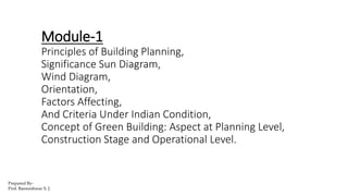 MODULE-I BUILDING PLANNING AND DESIGN [BTCVC606] | PDF
