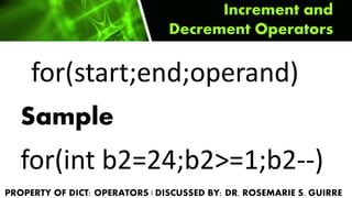 Chapter 7: Arithmetic and Relational Operators | PPTX