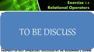 Chapter 7: Arithmetic and Relational Operators | PPTX | Web Development | Internet