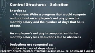 CONTROL STRUCTURE | PPTX