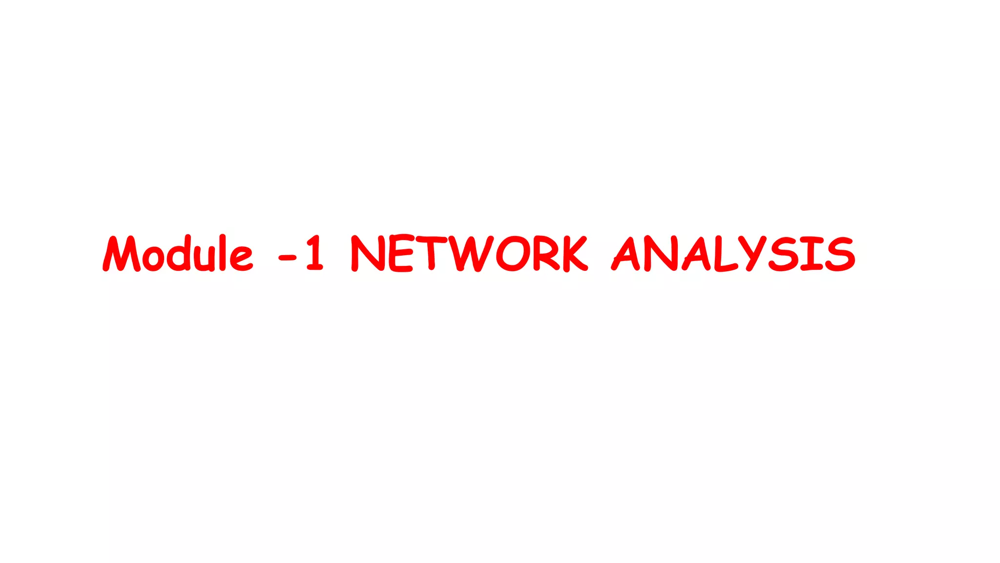 module-1 CME NETWORK ANALYSIS.pptx | Technology & Computing