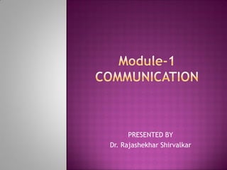 Module 1 communication | PDF