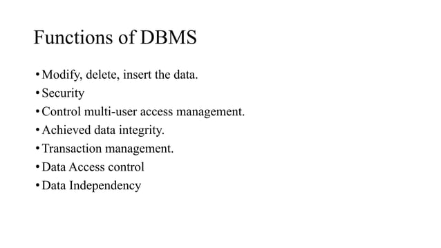 Basics of DBMS - Traditional File System | PDF