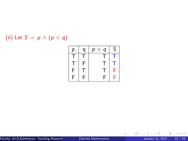 Module - 1 Discrete Mathematics and Graph Theory | PDF | Science
