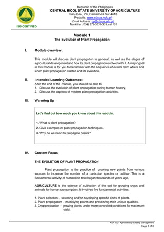 The Evolution of Plant Propagation: From Ancient Agriculture to Modern ...