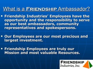 Module 1-Friendship Ambassadors Introduction | PPT