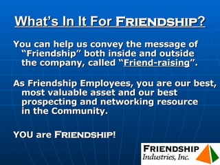 Module 1-Friendship Ambassadors Introduction | PPT