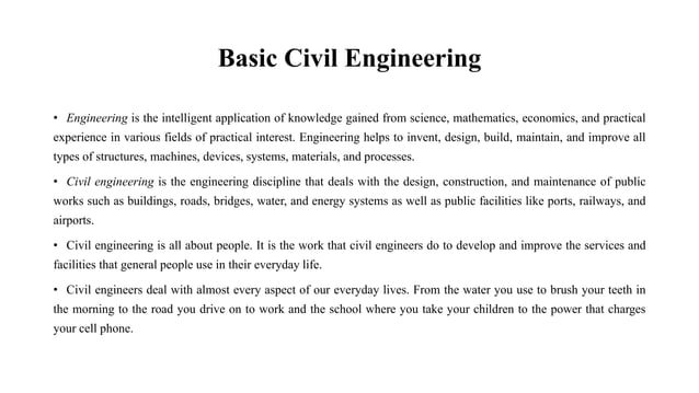 Module-1_INTRODUCTION TO CIVIL ENGINEERING AND CIVIL ENGINEERING ...