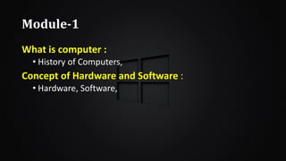 Module-1 Introduction to Computer & Basic Concepts.pdf