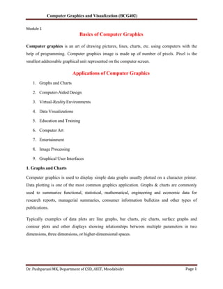 COMPUTER GRAPHICS AND VISUALIZATION :MODULE-1 notes [BCG402-CG&V].pdf