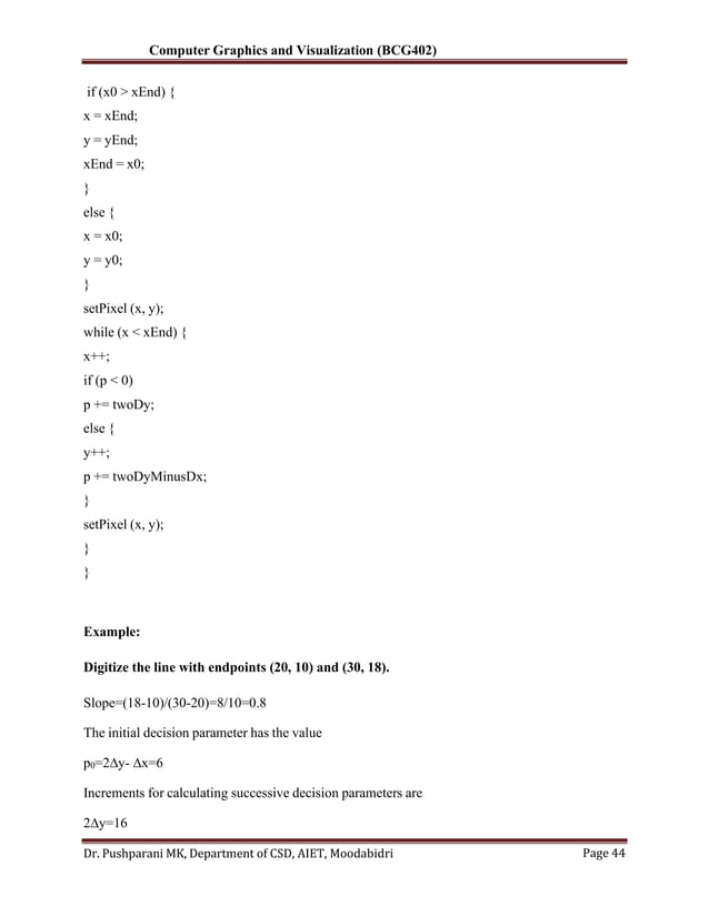 COMPUTER GRAPHICS AND VISUALIZATION :MODULE-1 notes [BCG402-CG&V].pdf