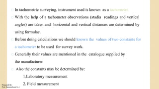 Module 1 tacheometry | PDF