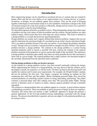 Design and Engineering: Module-2 Notes | PDF