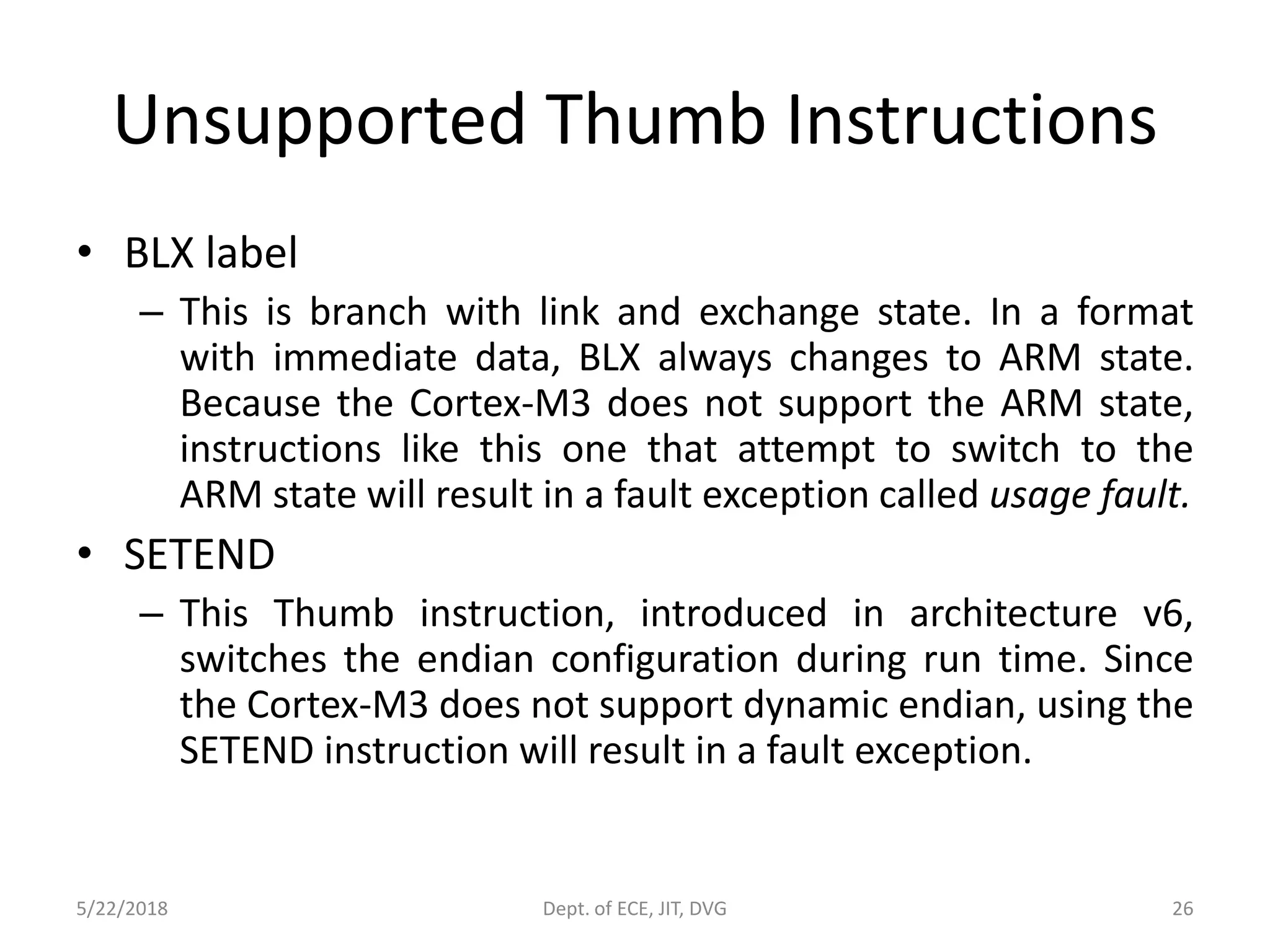 Module 2 Arm Cortex M3 Instruction Set And Programming Pptx Programming Languages Computing