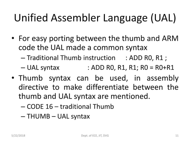 Module 2 ARM CORTEX M3 Instruction Set and Programming | PPTX | Programming Languages | Computing