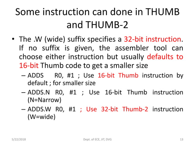 Module 2 Arm Cortex M3 Instruction Set And Programming Pptx Programming Languages Computing