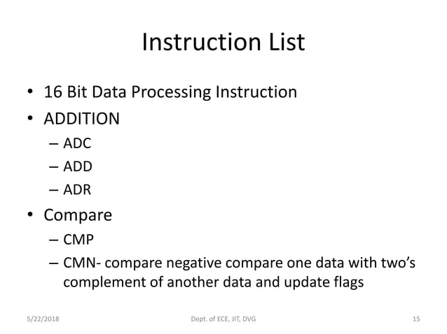 Module 2 Arm Cortex M3 Instruction Set And Programming Ppt 8420