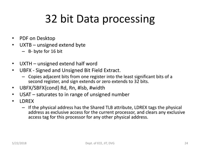 Module 2 Arm Cortex M3 Instruction Set And Programming Ppt 