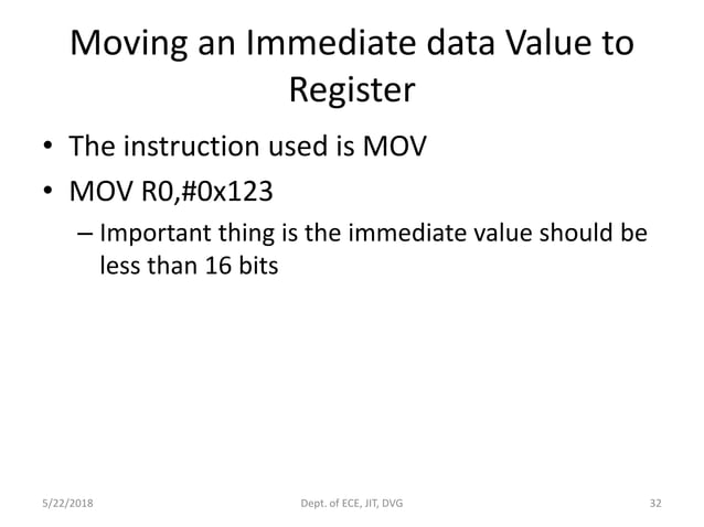 Module 2 ARM CORTEX M3 Instruction Set and Programming | PPTX ...