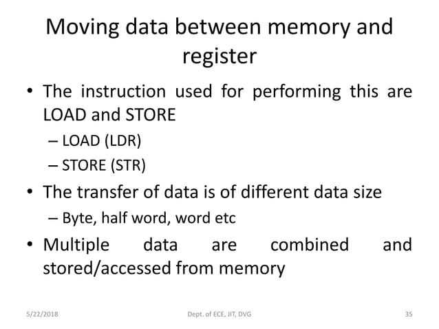 Module 2 Arm Cortex M3 Instruction Set And Programming Ppt