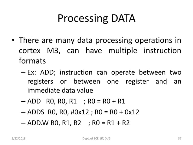 Module 2 ARM CORTEX M3 Instruction Set and Programming | PPTX | Programming Languages | Computing