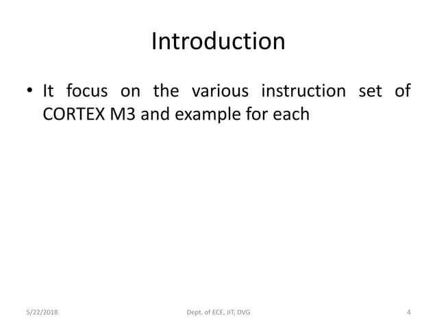 Module 2 ARM CORTEX M3 Instruction Set and Programming | PPTX | Programming Languages | Computing