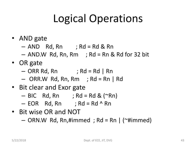 Module 2 Arm Cortex M3 Instruction Set And Programming Pptx Programming Languages Computing