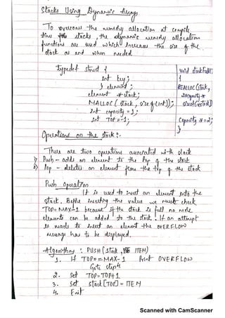 Stacks and Queues notes_17CS33 | PDF