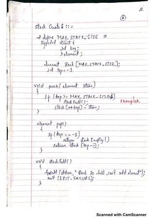 Stacks and Queues notes_17CS33 | PDF