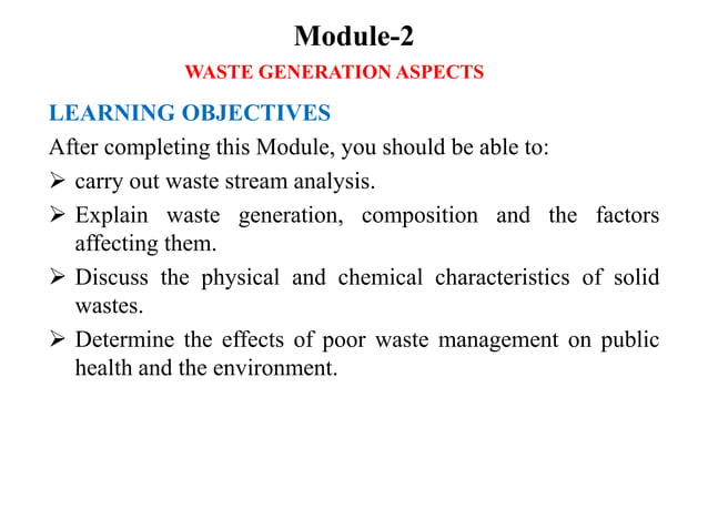 Waste management Module 2 for vtu students | PPTX