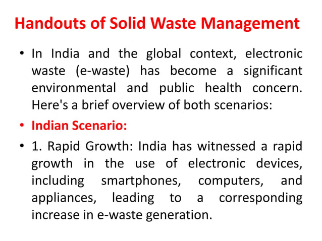 Waste management Module 2 for vtu students | PPTX