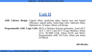 Application Specific Integrated Circuit Module 2 Notes | PDF