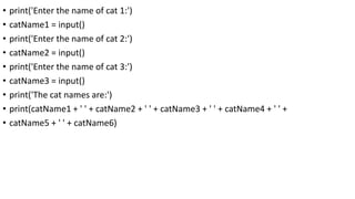 Python Course Module 2 Topics and content | PPT