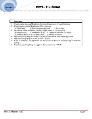 ENGINEERING CHEMISTRY: Module 2-corrosion & its control - metal ...