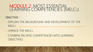 Module 2-MELCs | PPTX