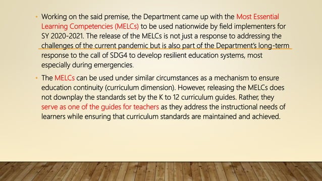 Module 2-MELCs | PPTX | Education industry | Industries