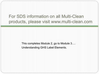 Module-2-GHS-SDMulti-Clean.ppt TRAINING AWARENESS | PPT