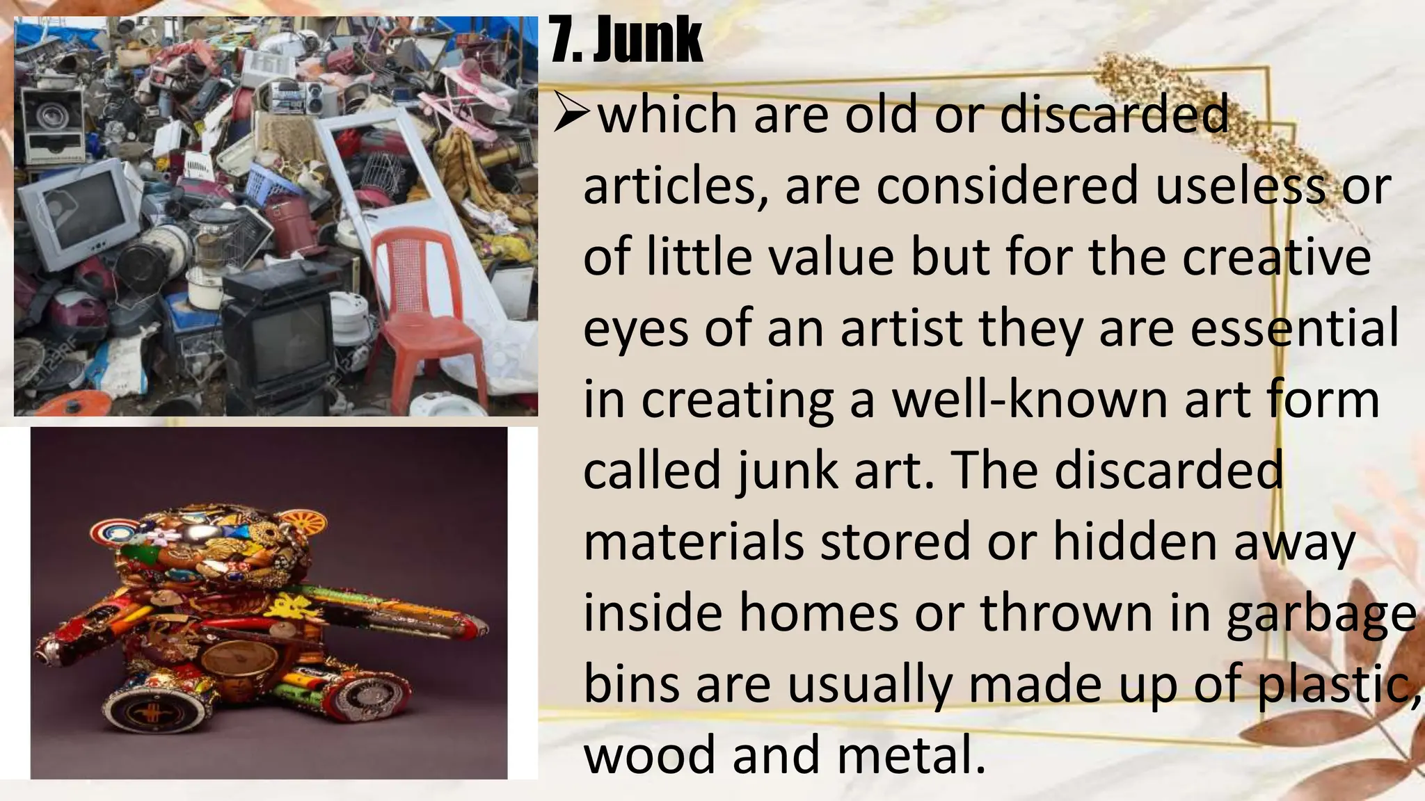 Contemporary arts local materials used in creating | PPTX