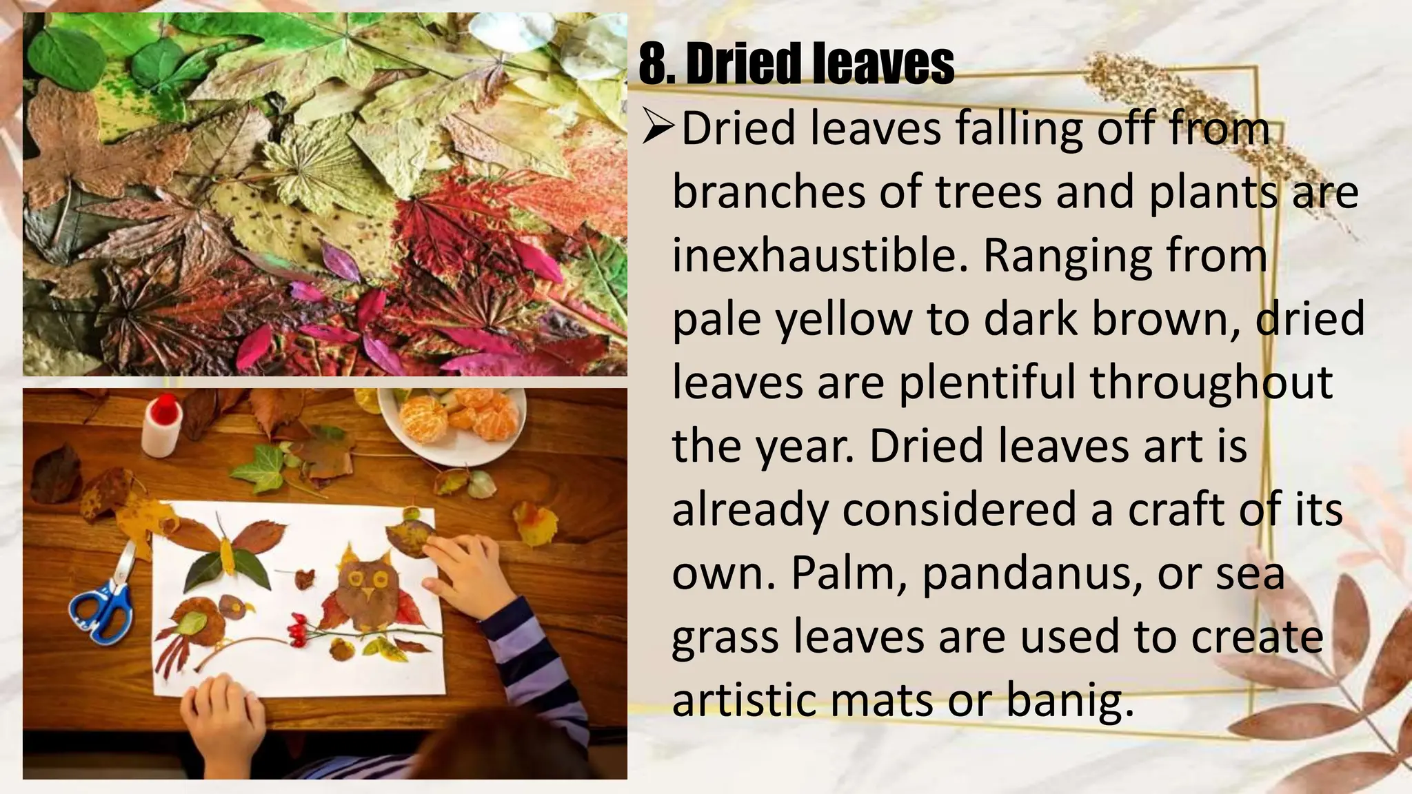 Contemporary arts local materials used in creating | PPTX