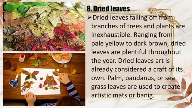 Contemporary arts local materials used in creating | PPTX