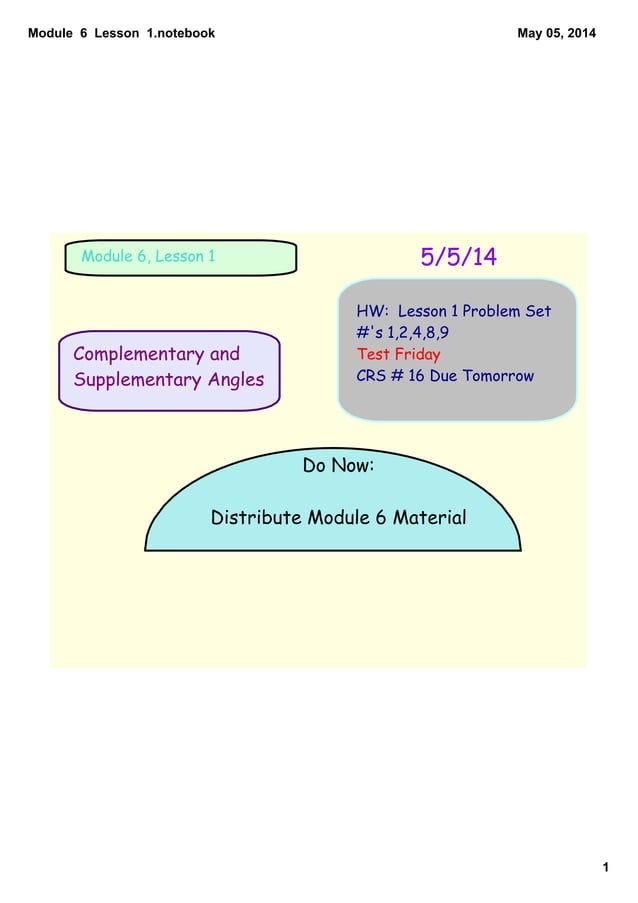 Module 6 lesson 1 | PDF